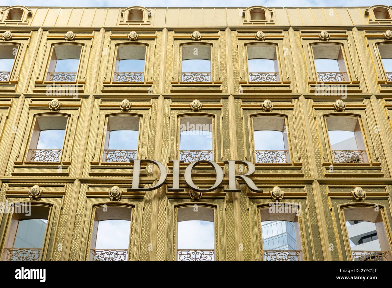 Bangkok, Thailand - 14 December 2024: Dior Gold House, the new concept store in Bangkok, in ...