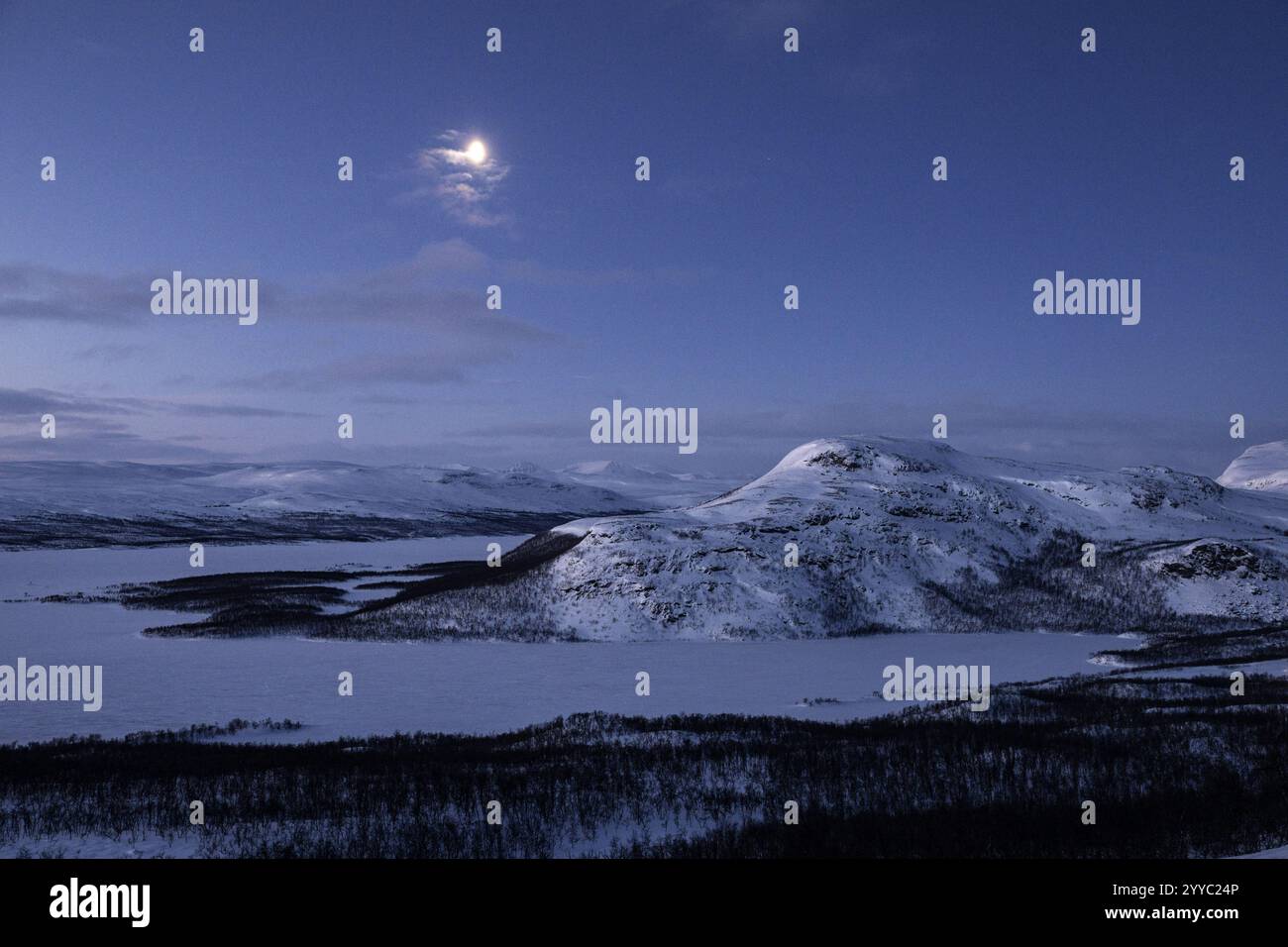 View to Malla fell in Malla Strict Nature Reserve from Saana fell in ...