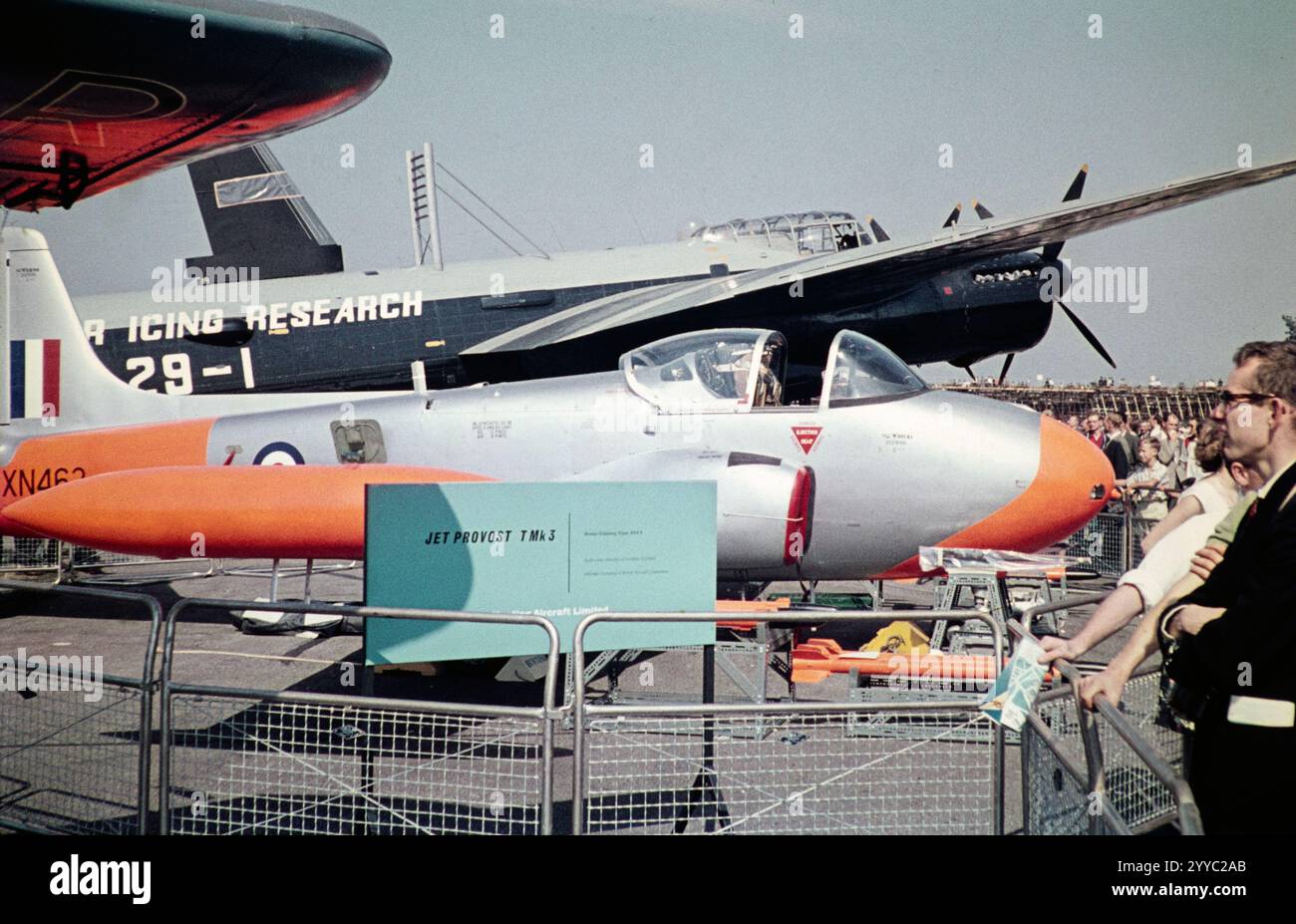 Provost T Mk 3 jet trainer aircraft, Farnborough airshow, Hampshire ...