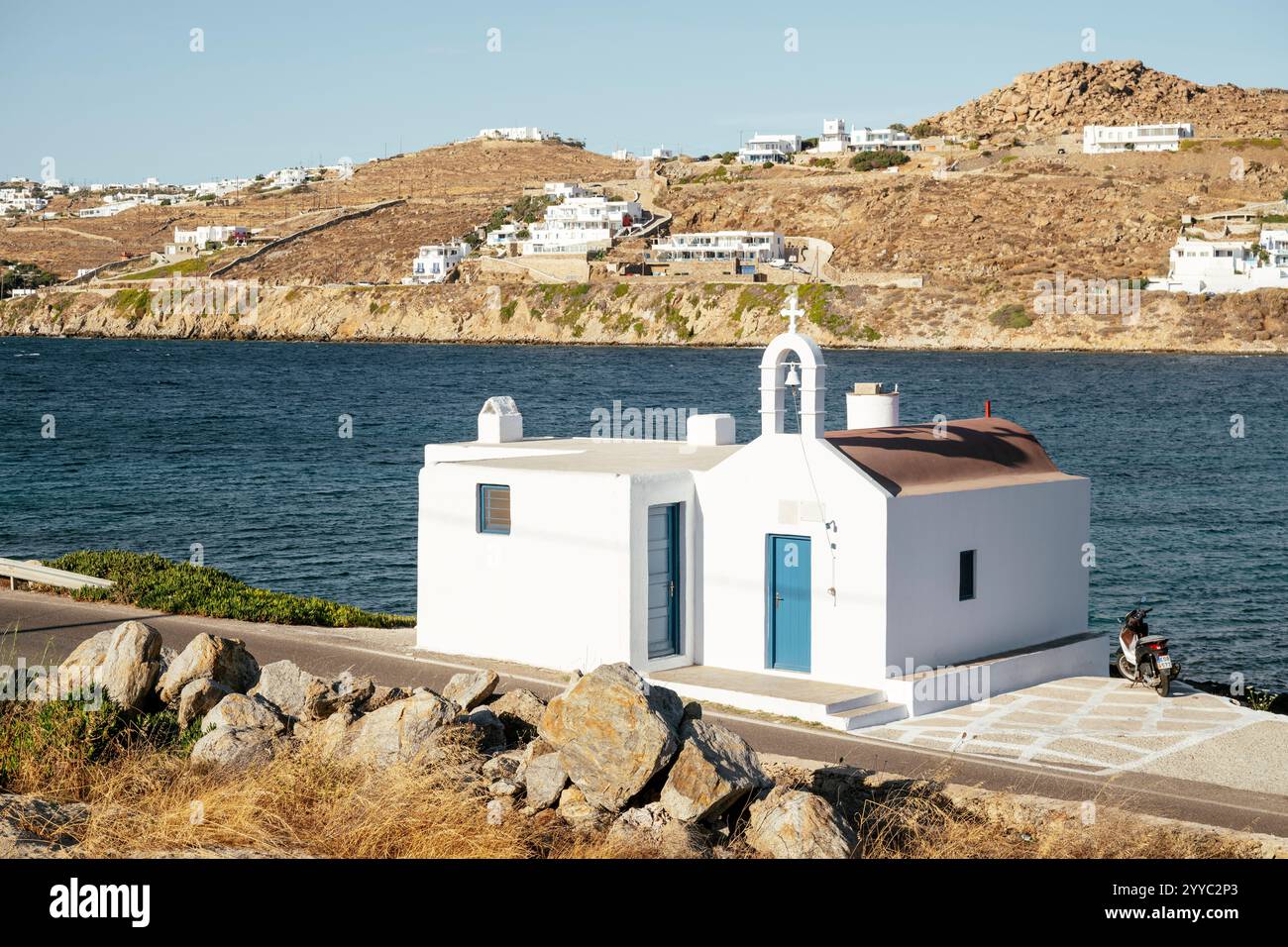 Exterior of Greek Orthodox Church, Mykonos, Greece, Europe Stock Photo ...