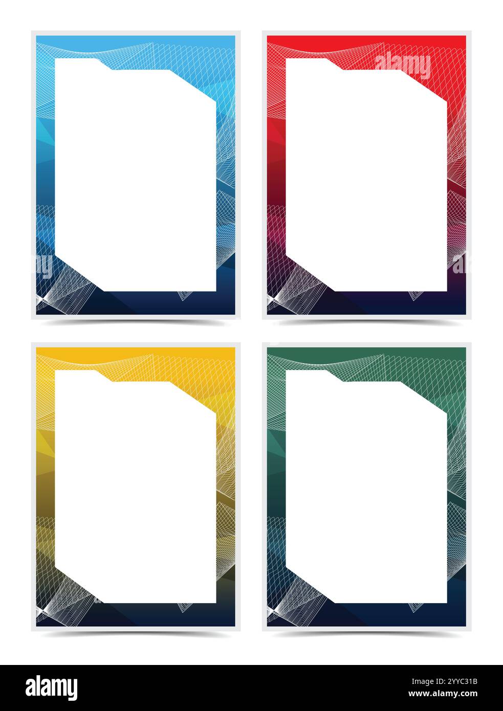hockey sport abstract background collection card frame set illustration ...