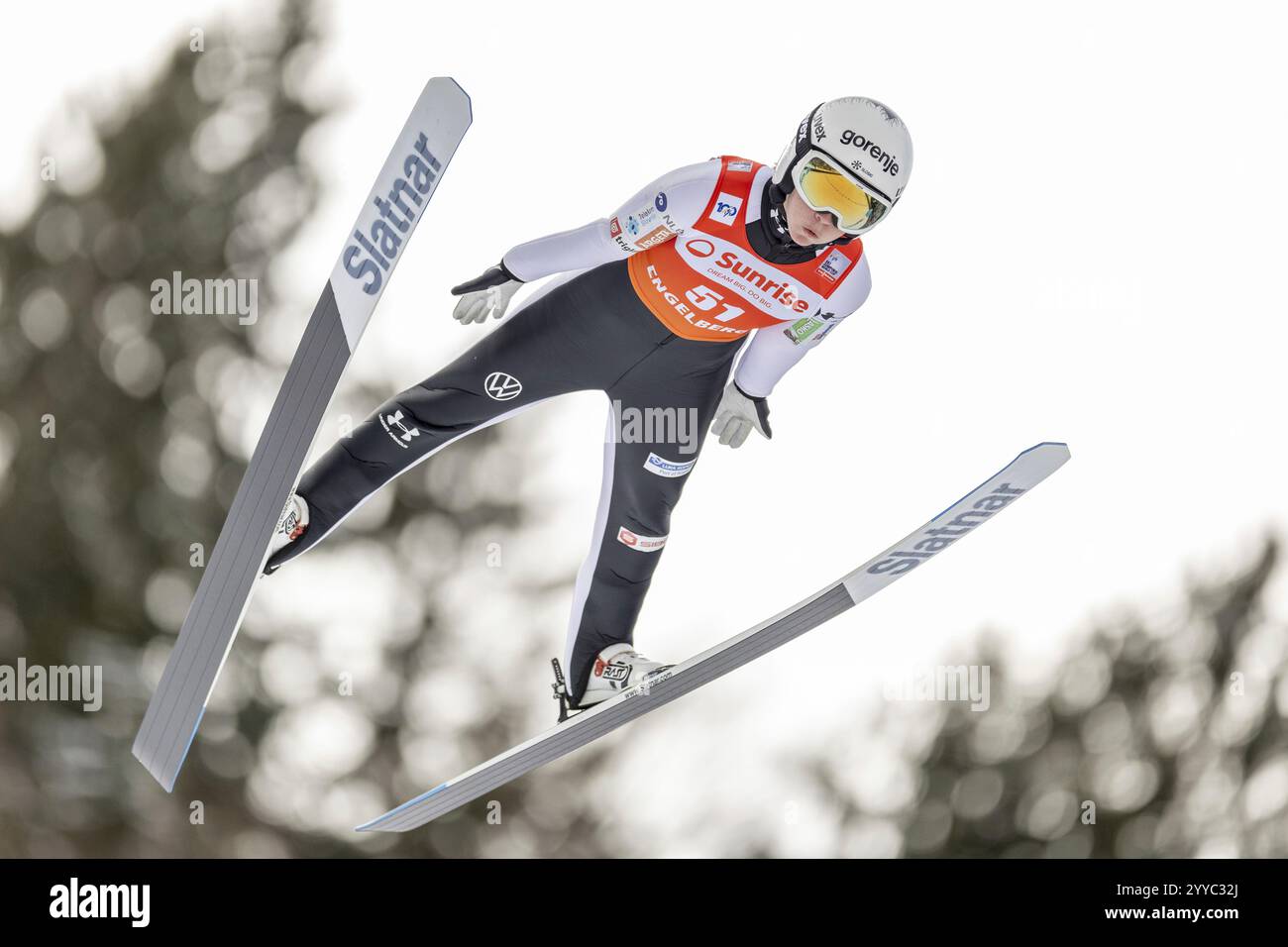 Ema Klinec from Slovenia competes in the women's Ski Jumping World Cup ...
