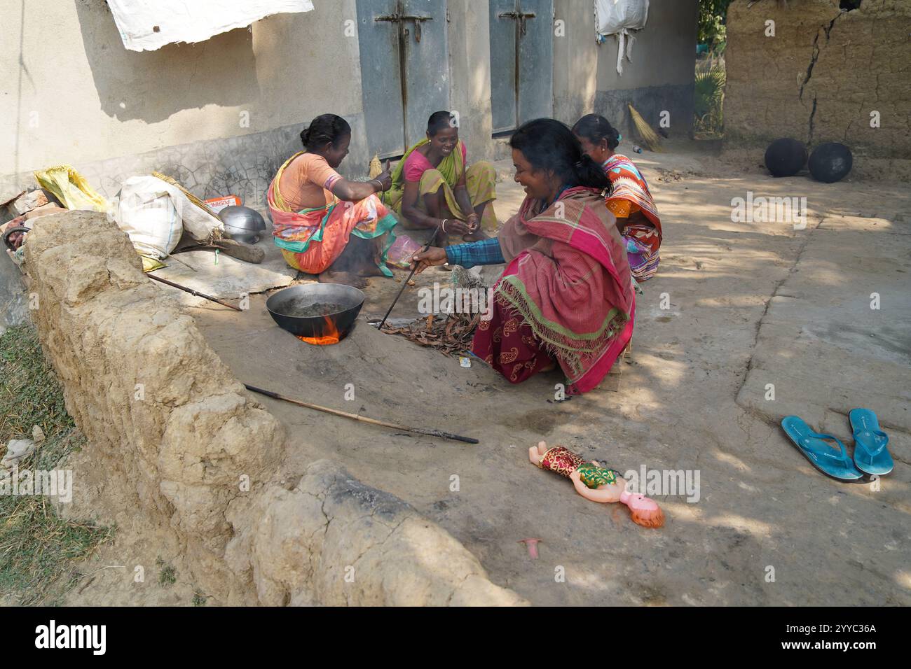 Santiniketan, Birbhum, India. December 8, 2024: In a picturesque ...