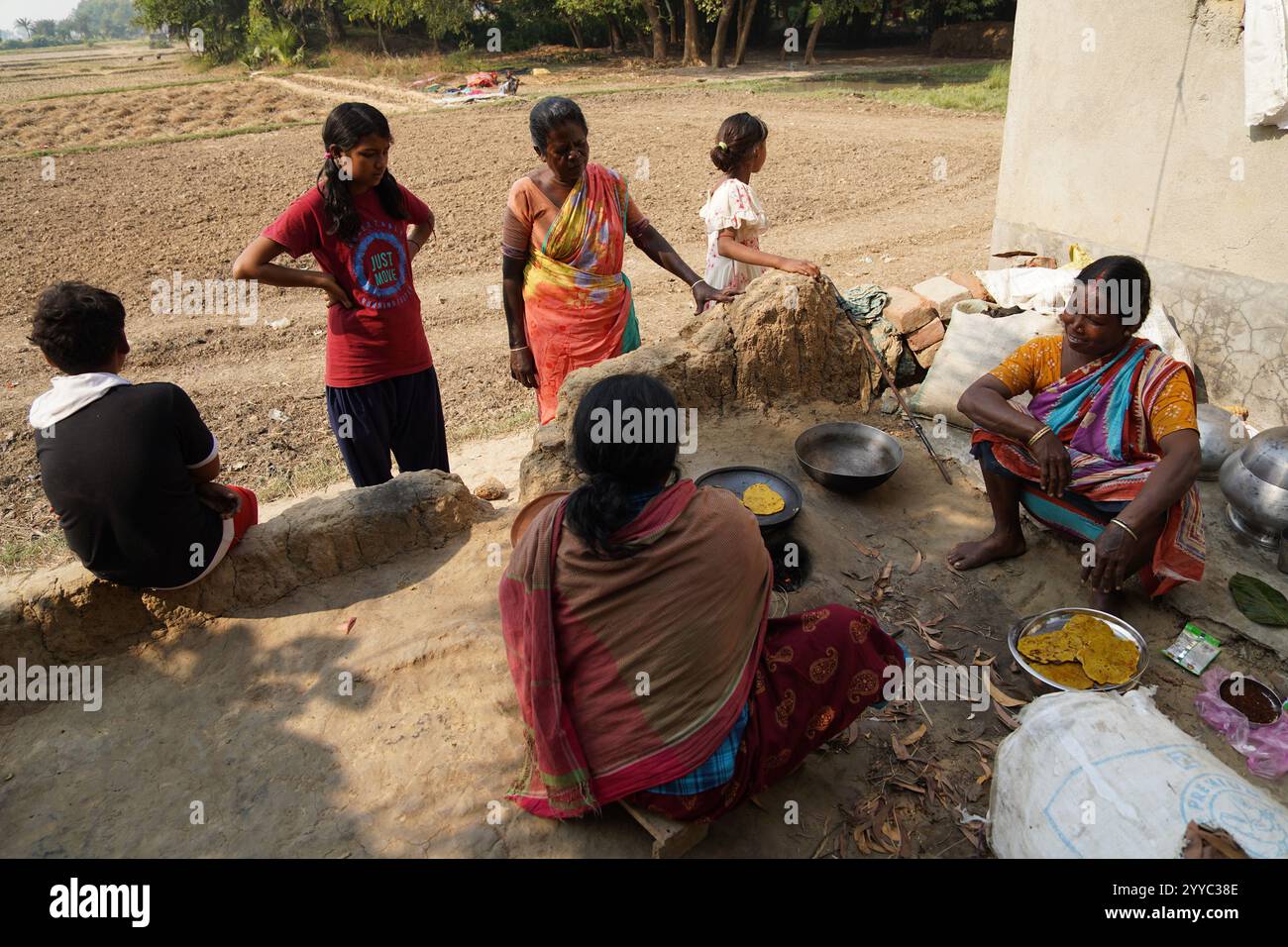 Santiniketan, Birbhum, India. December 8, 2024: In a picturesque ...