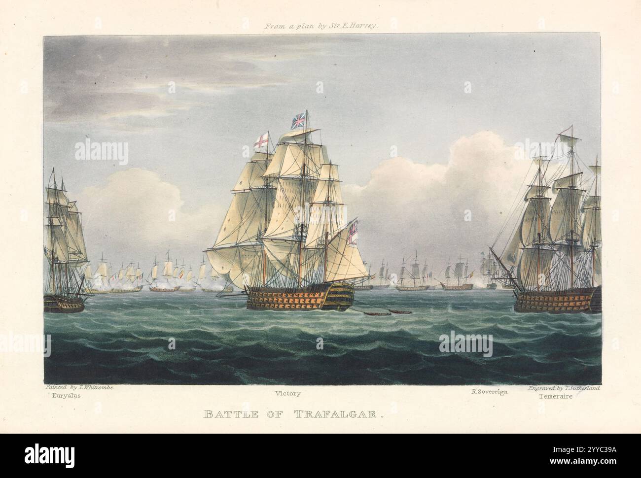 HMS Victory Sailing for the French Line Flanked by the Euryalus and HMS ...