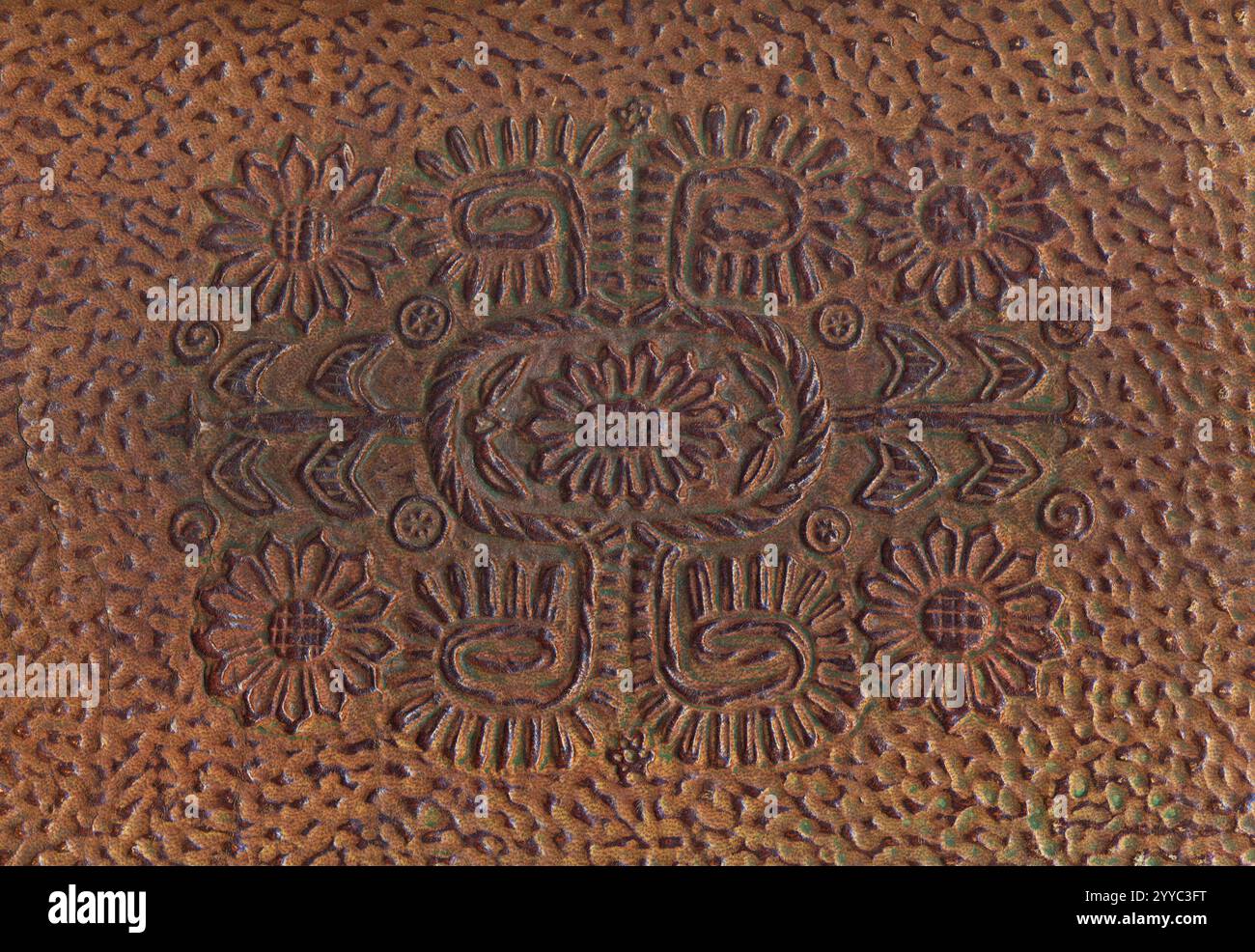 Antique embossed leather design hi-res stock photography and images - Alamy