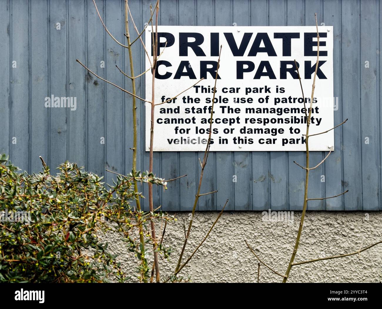 No parking private car park outside office building Stock Photo - Alamy