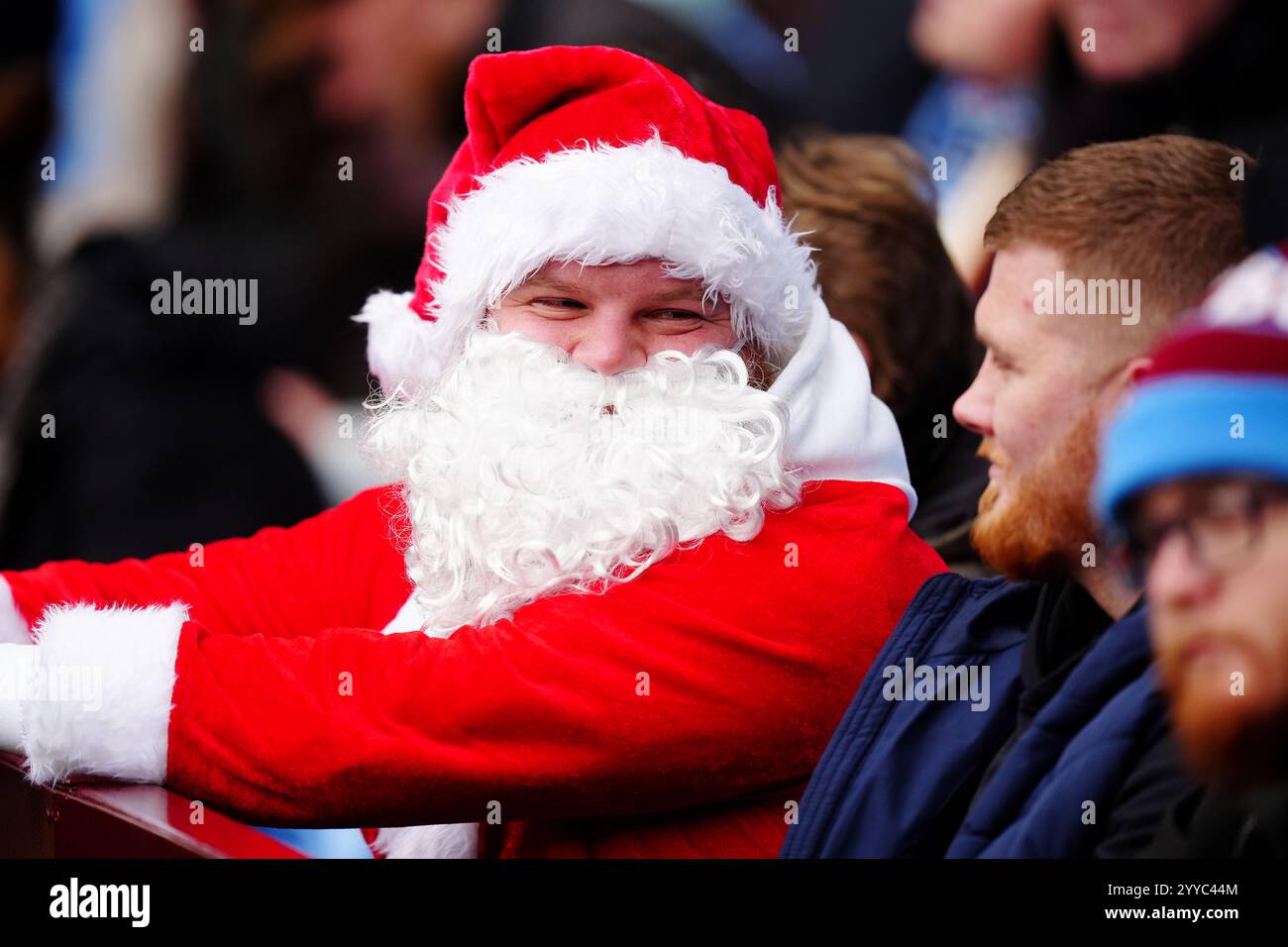 A fan dressed as Santa Claus ahead of the Premier League match at Villa ...