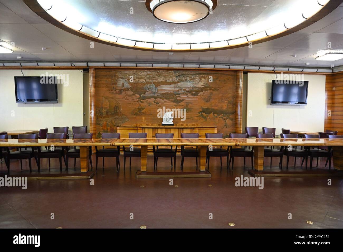 MURMANSK, RUSSIA - JUNE 21, 2023: The interior of the Soviet nuclear ...