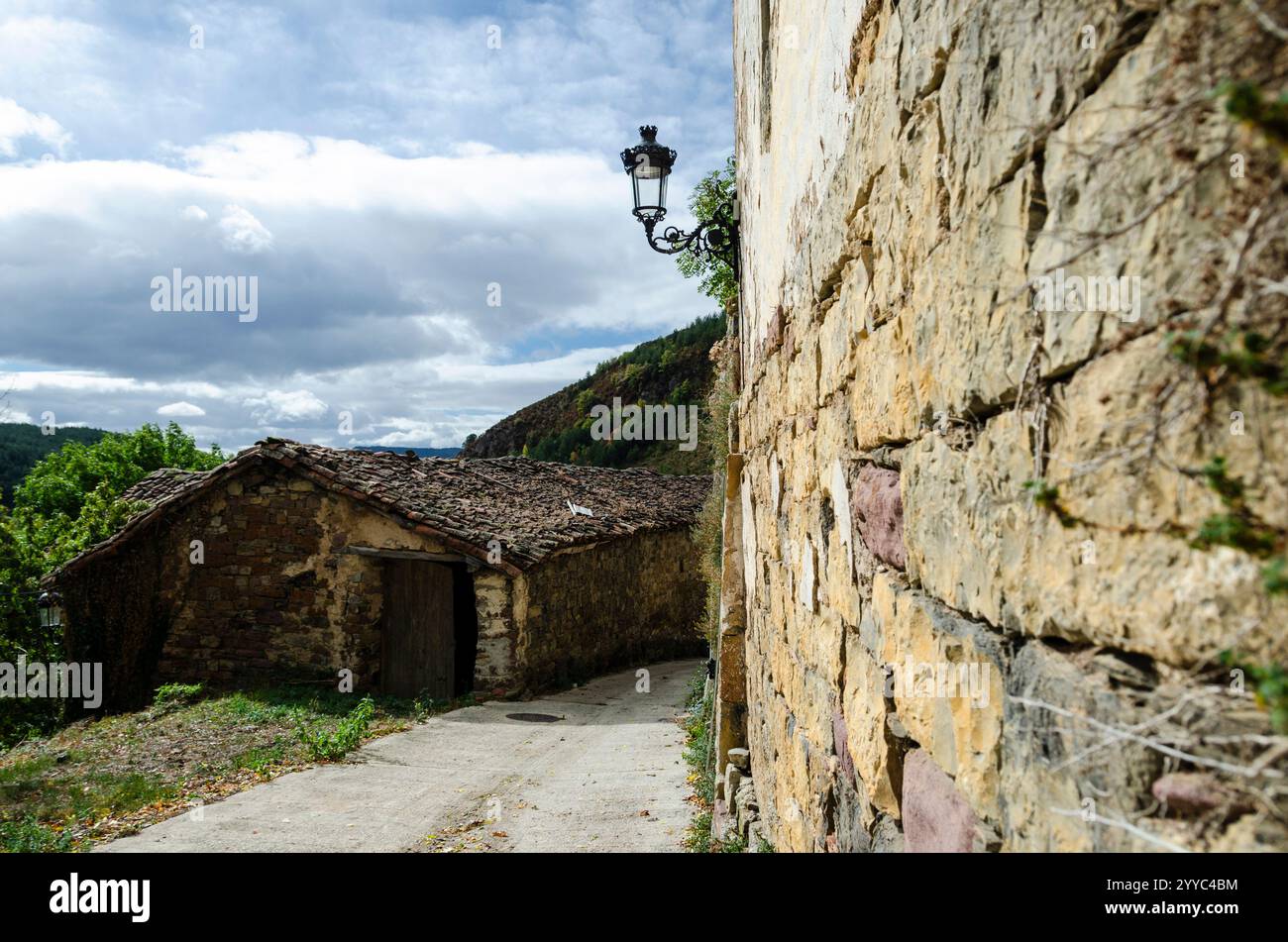 Uriz village, Arce Valley. Navarre Pyrenees. Spain Stock Photo - Alamy