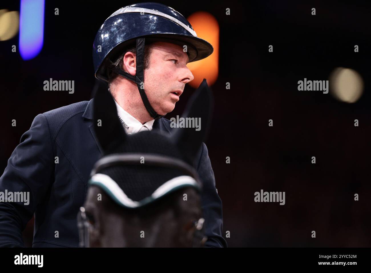 Robert Whitaker of United Kingdom with Vermento during the London Grand ...