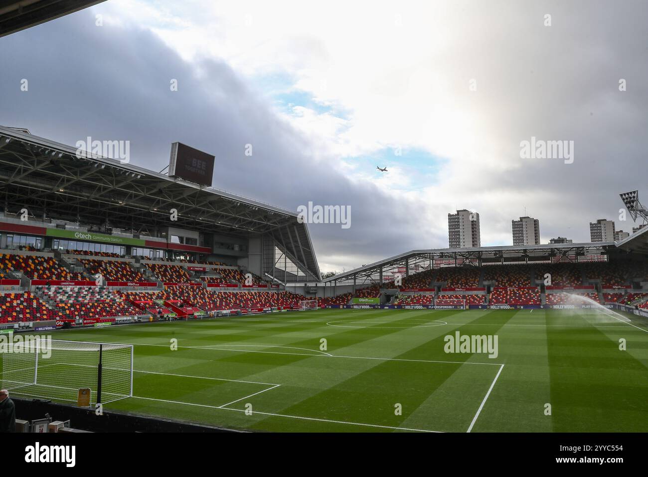 A general view inside of The Gtech Community Stadium, home of Brentford ...