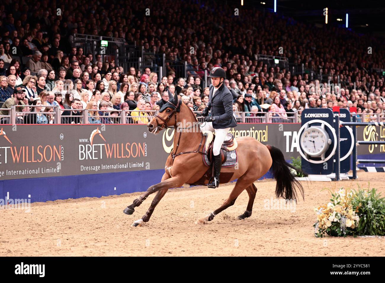 London, UK. 20th Dec, 2024. Andreas Schou of Denmark with Billy Matador during the London Grand ...