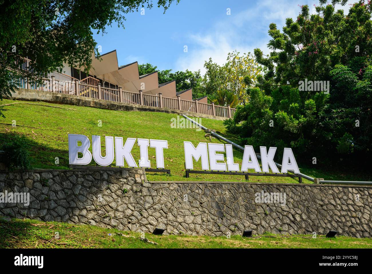 Bukit Melaka Sign, Malacca (Melaka), Malaysia Stock Photo - Alamy