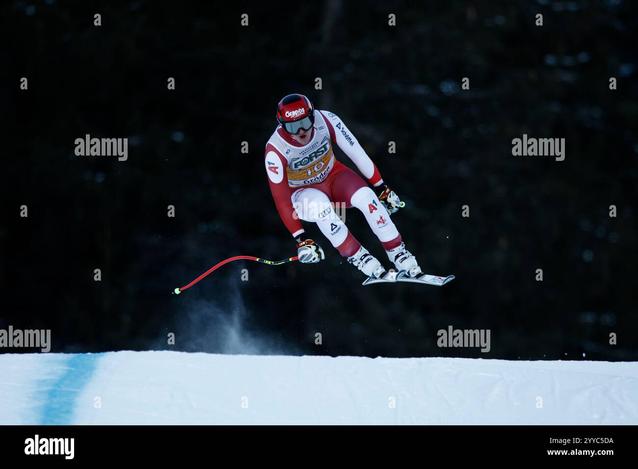 Austria's Stefan Babinsky speeds down the course during an alpine ski ...