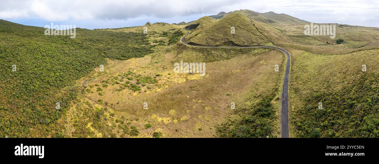 Aerial view of Central Highland of Pico Island - Azores Stock Photo - Alamy