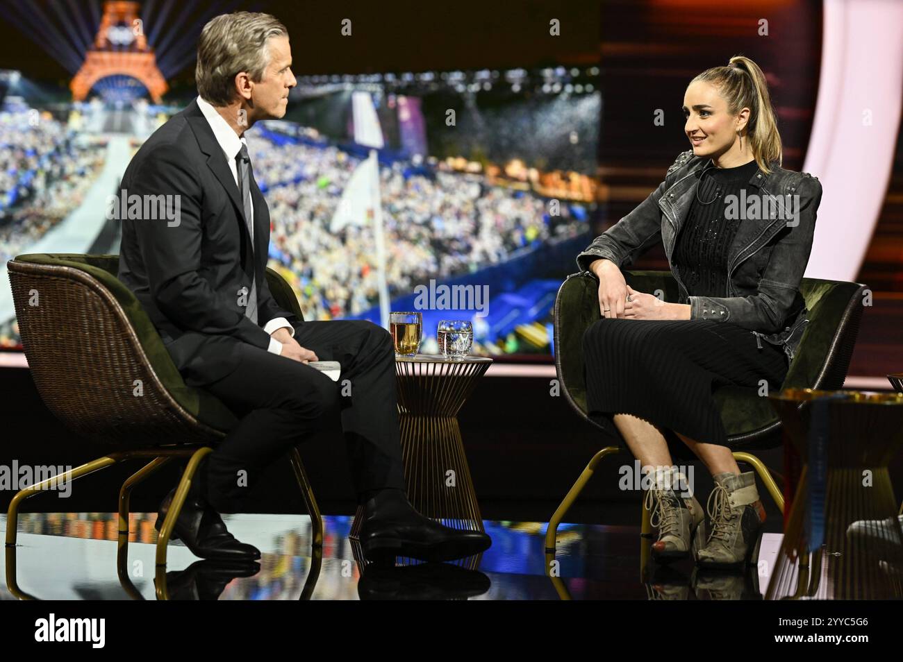 Markus Lanz mit Elena Semechin 12/24 her Markus Lanz und Elena Semechin ...