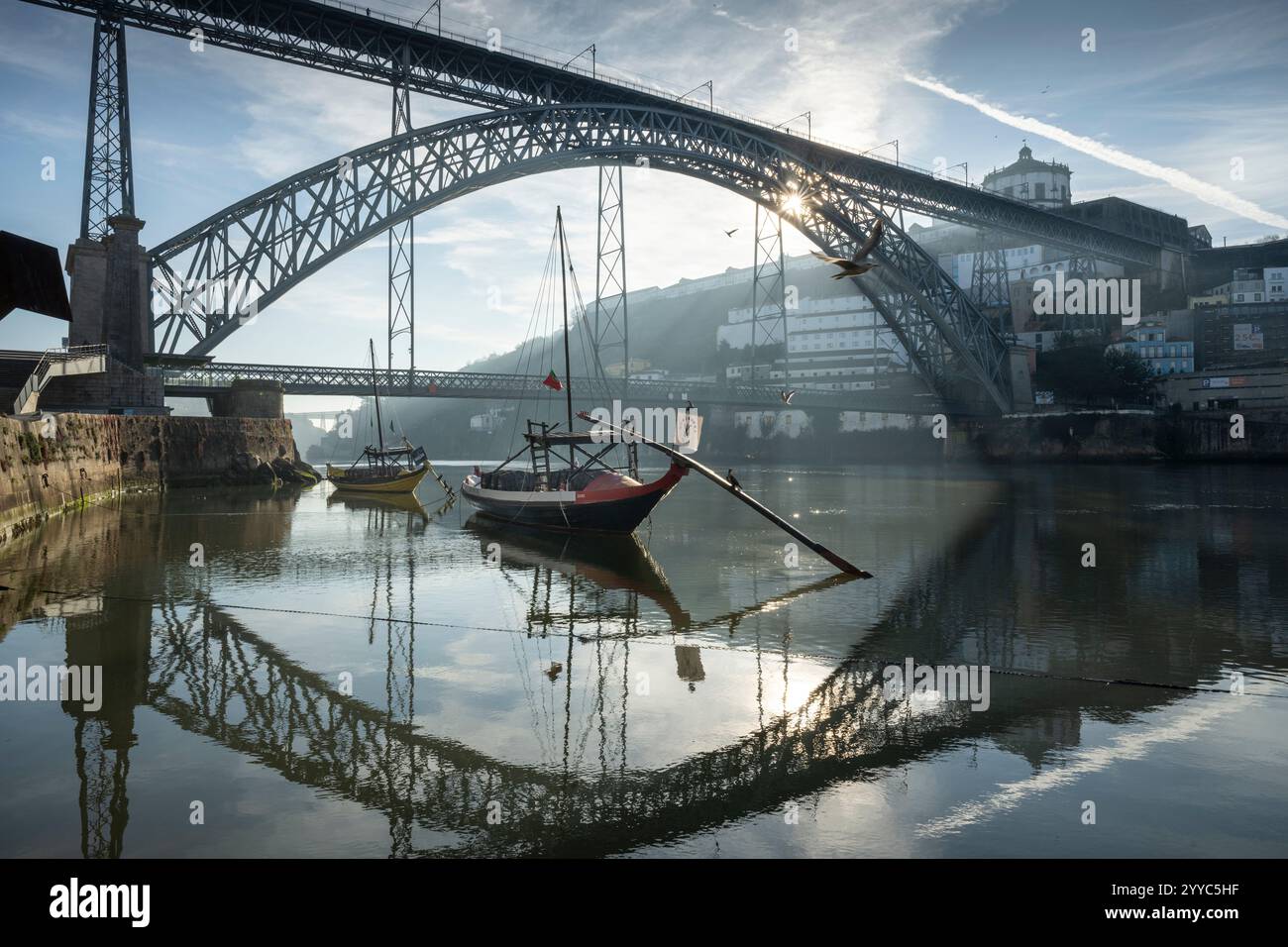 Ponte Dom Luis I Bridge and Douro River, Porto, Porto District ...