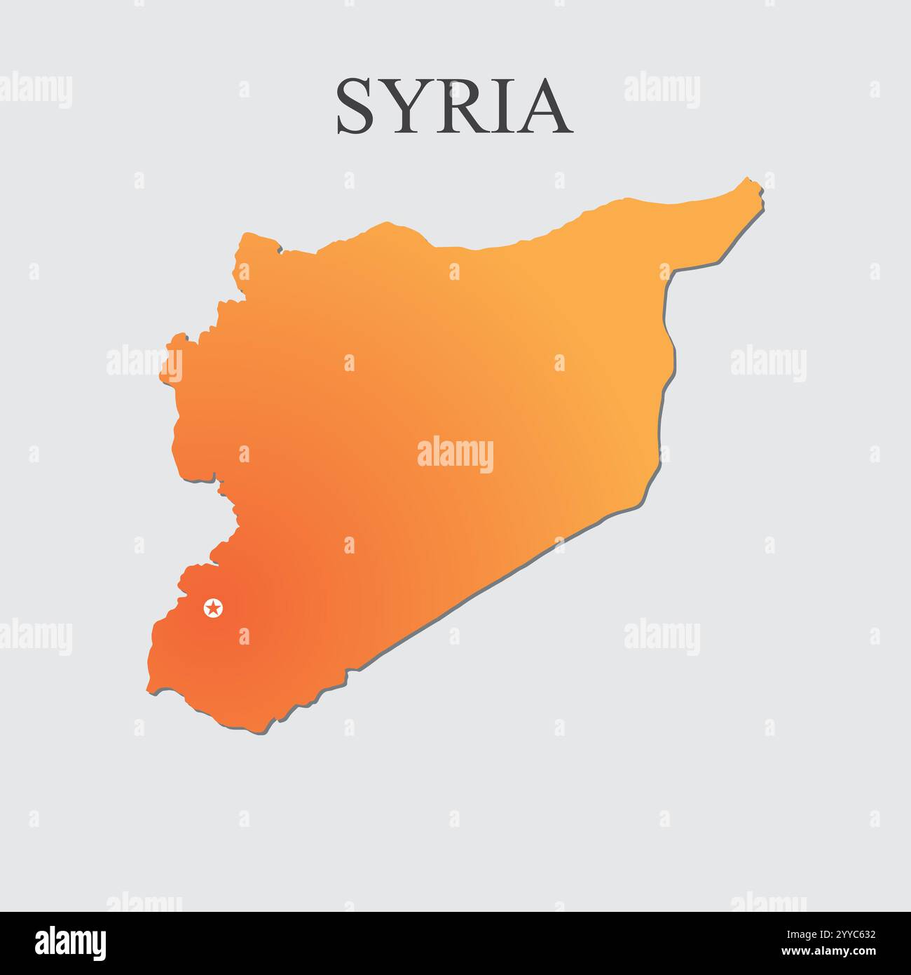 High Detailed Map of Syria Stock Vector Image & Art - Alamy