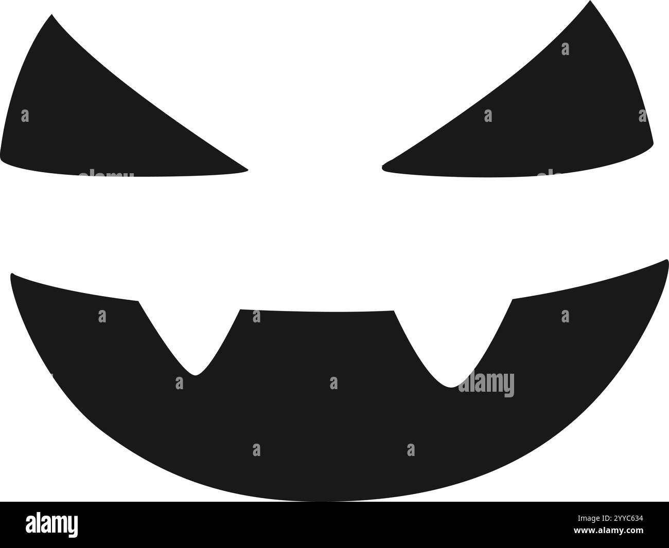 Simple black and white vector illustration of a halloween pumpkin ...