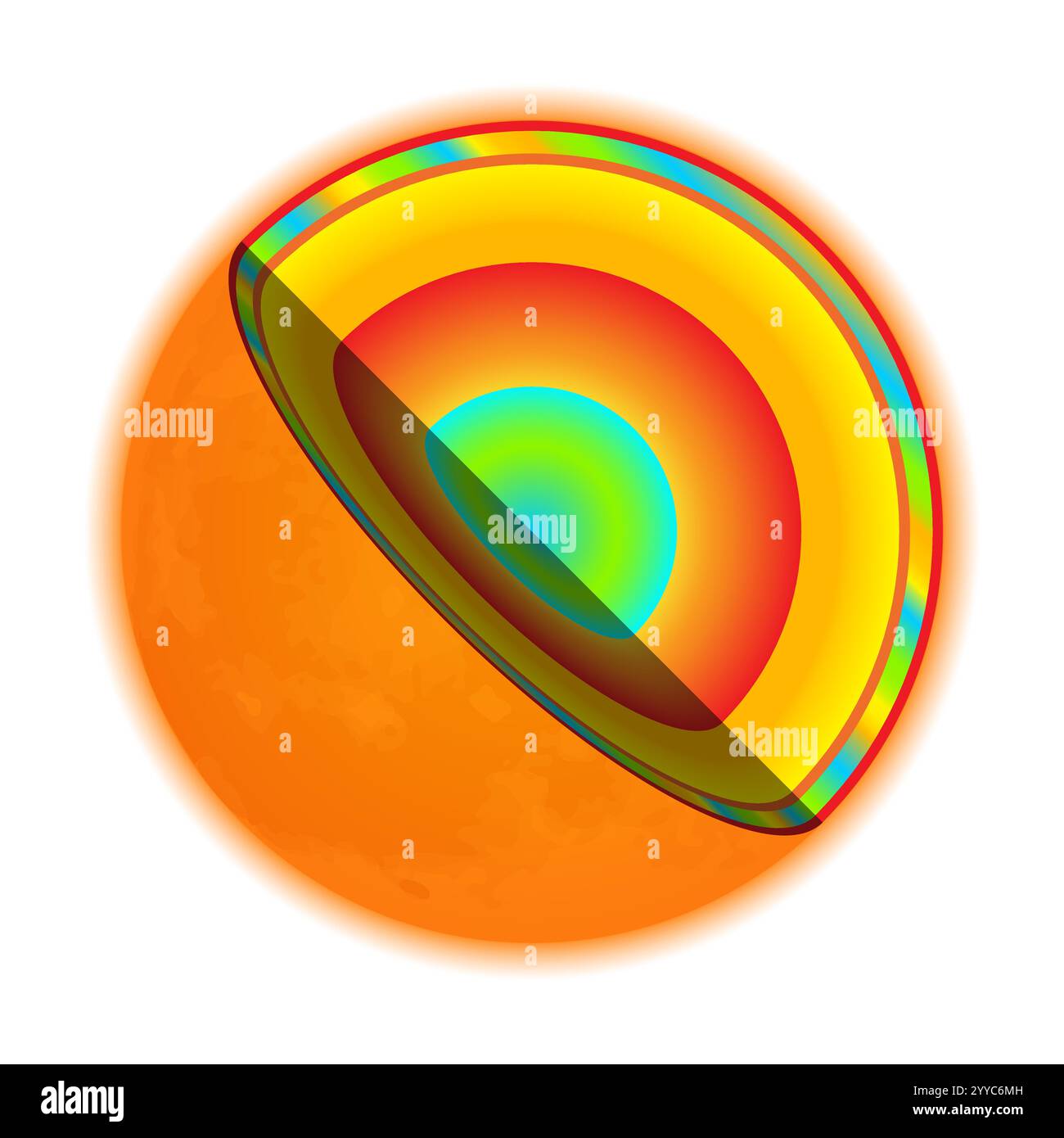 Sun Interior or Layers of the Sun 3D Illustration Stock Vector Image ... Sun Interior or Layers of the Sun 3D Illustration Stock Vector Image ...