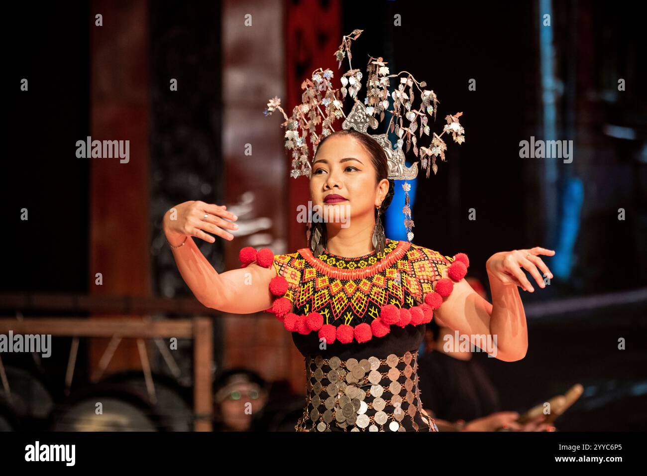 Dance Performance, Sarawak Cultural Village, Santubong, Sarawak, Borneo ...