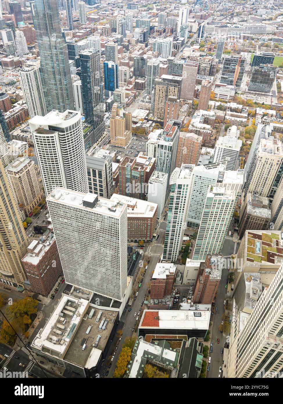 Winter View of Downtown Chicago from 360 Observation Deck Stock Photo ...
