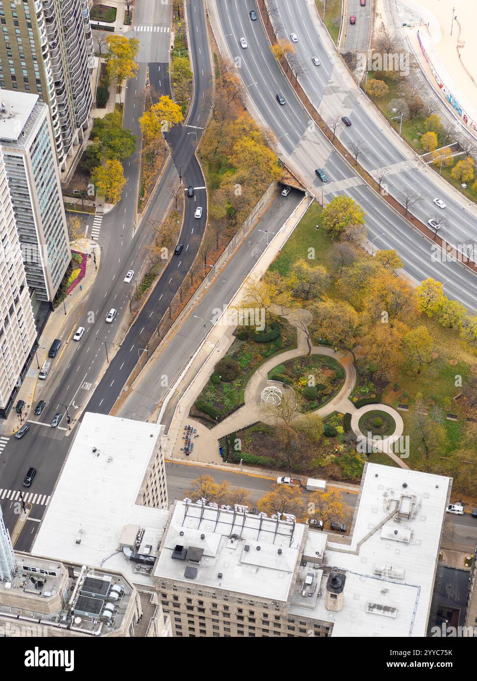Winter View of Downtown Chicago from 360 Observation Deck Stock Photo ...