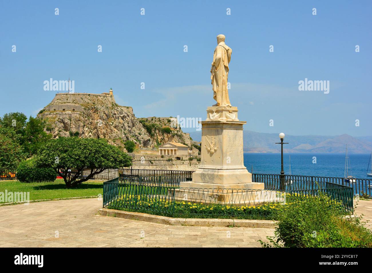 A statue of Ioannis Kapodistrias, prominent early 19th century Greek ...