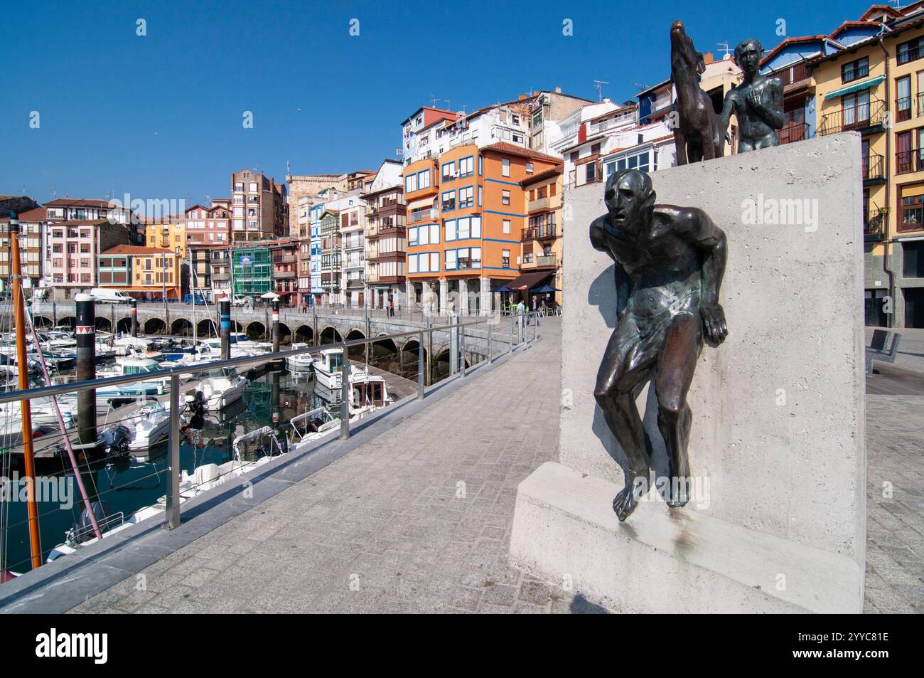 Fishing village of Bermeo, Vizcaya. Basque country. Spain Stock Photo ...