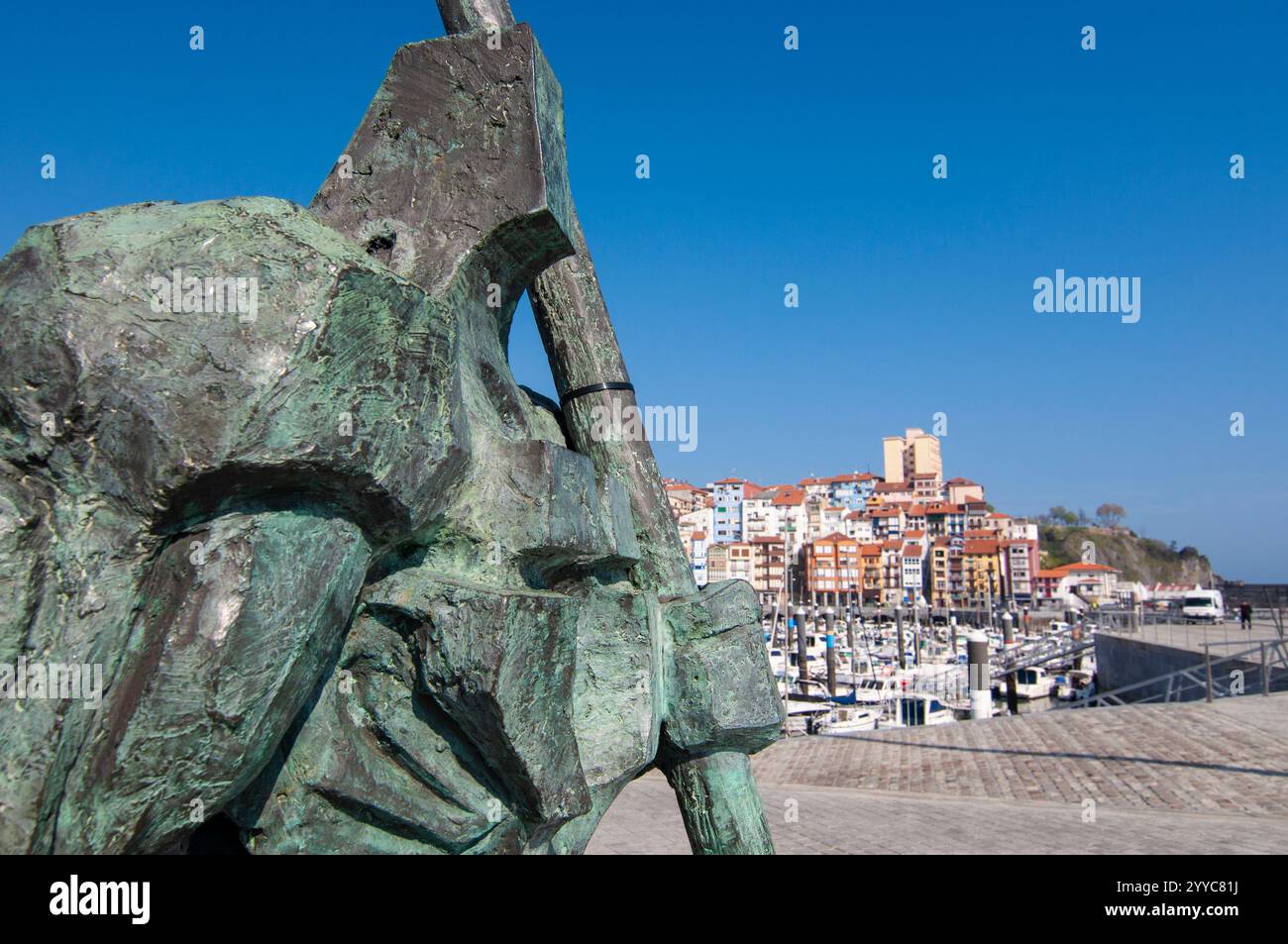 Fishing village of Bermeo, Vizcaya. Basque country. Spain Stock Photo ...