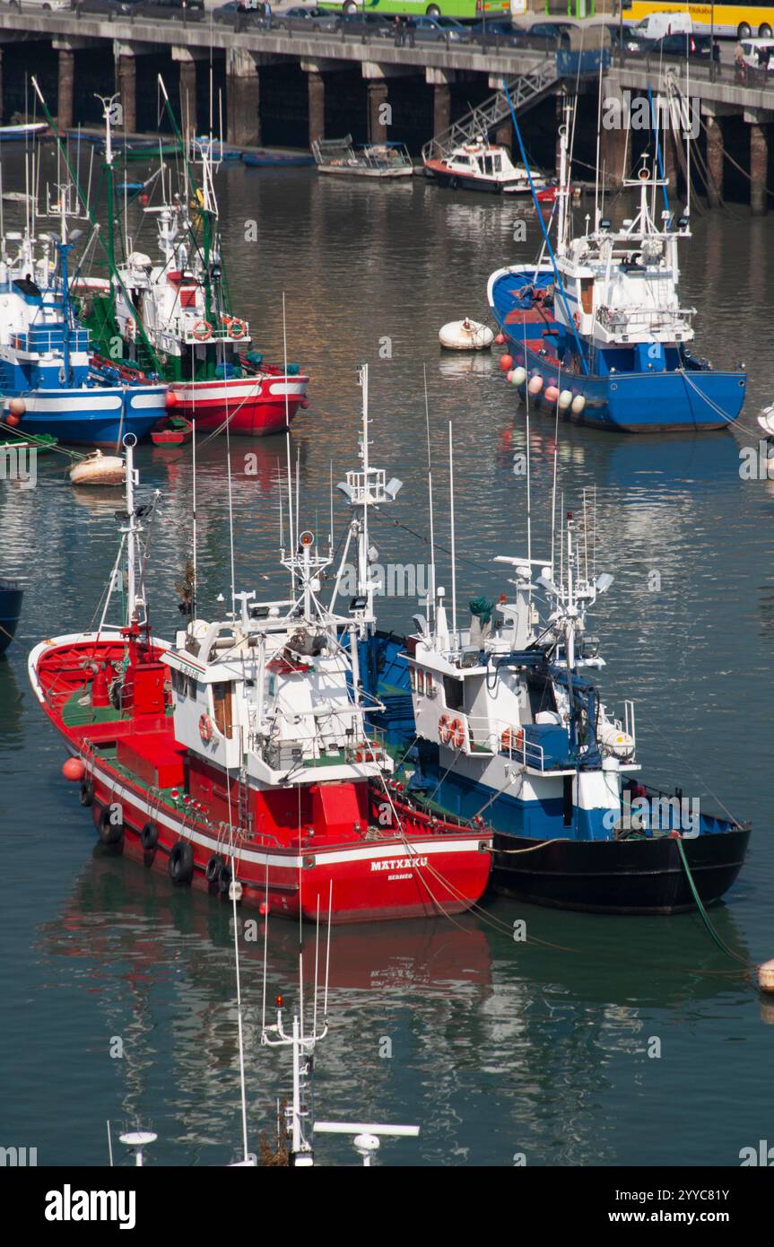 Fishing village of Bermeo, Vizcaya. Basque country. Spain Stock Photo ...