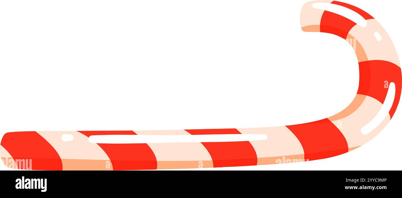 Christmas candy cane featuring vibrant red and white stripes resting on ...