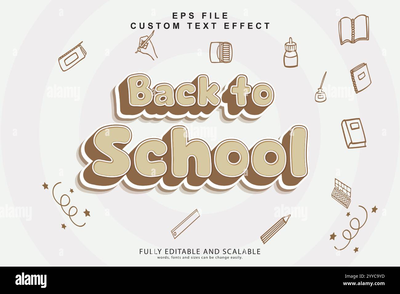 3D Text Effect Stock Vector Image & Art - Alamy