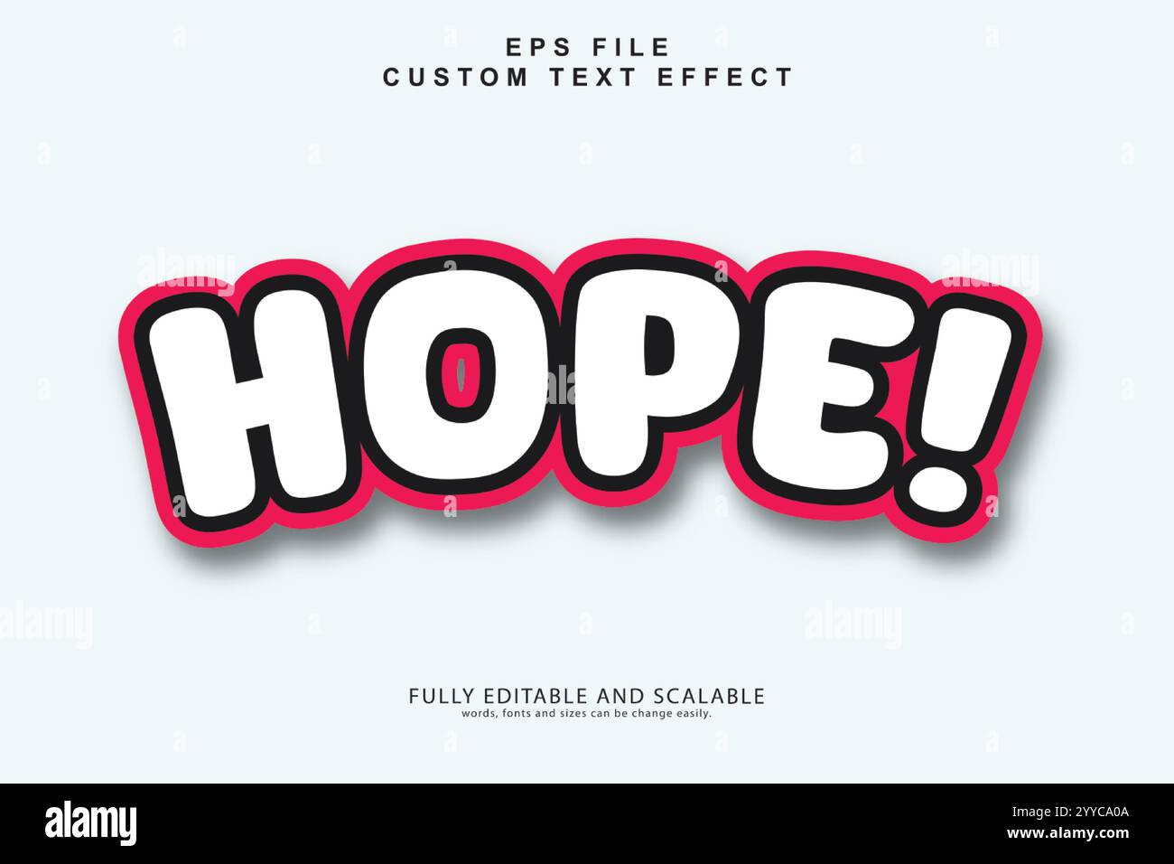 3D Text Effect Stock Vector Image & Art - Alamy
