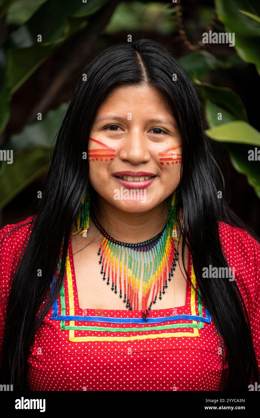 Portrait of Betsy, Archidona, Napo Province, Amazonia, Ecuador Stock ...