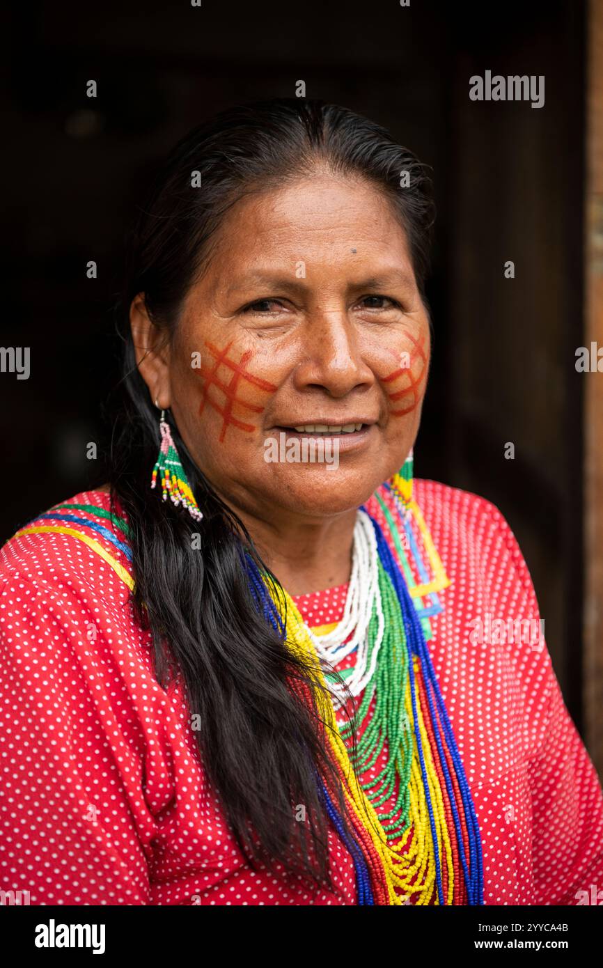 Portrait of Olga, Archidona, Napo Province, Amazonia, Ecuador Stock ...
