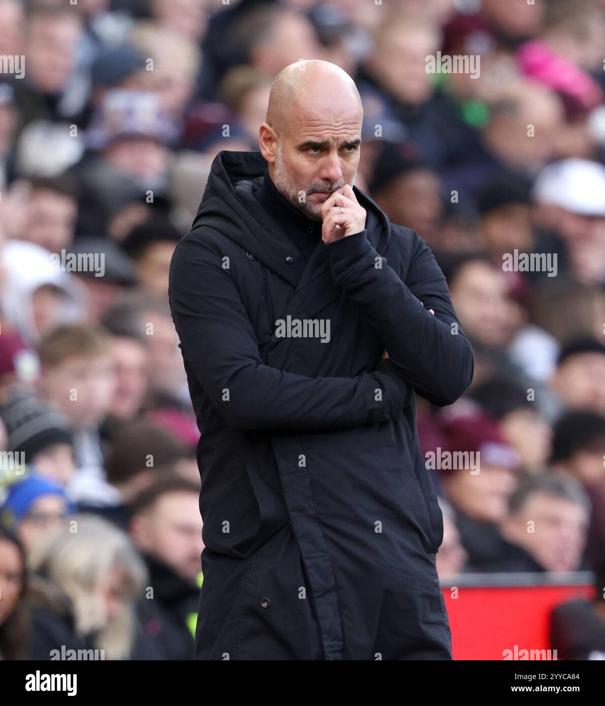Birmingham, UK. 21st Dec, 2024. Pep Guardiola (Man City manager) at the ...