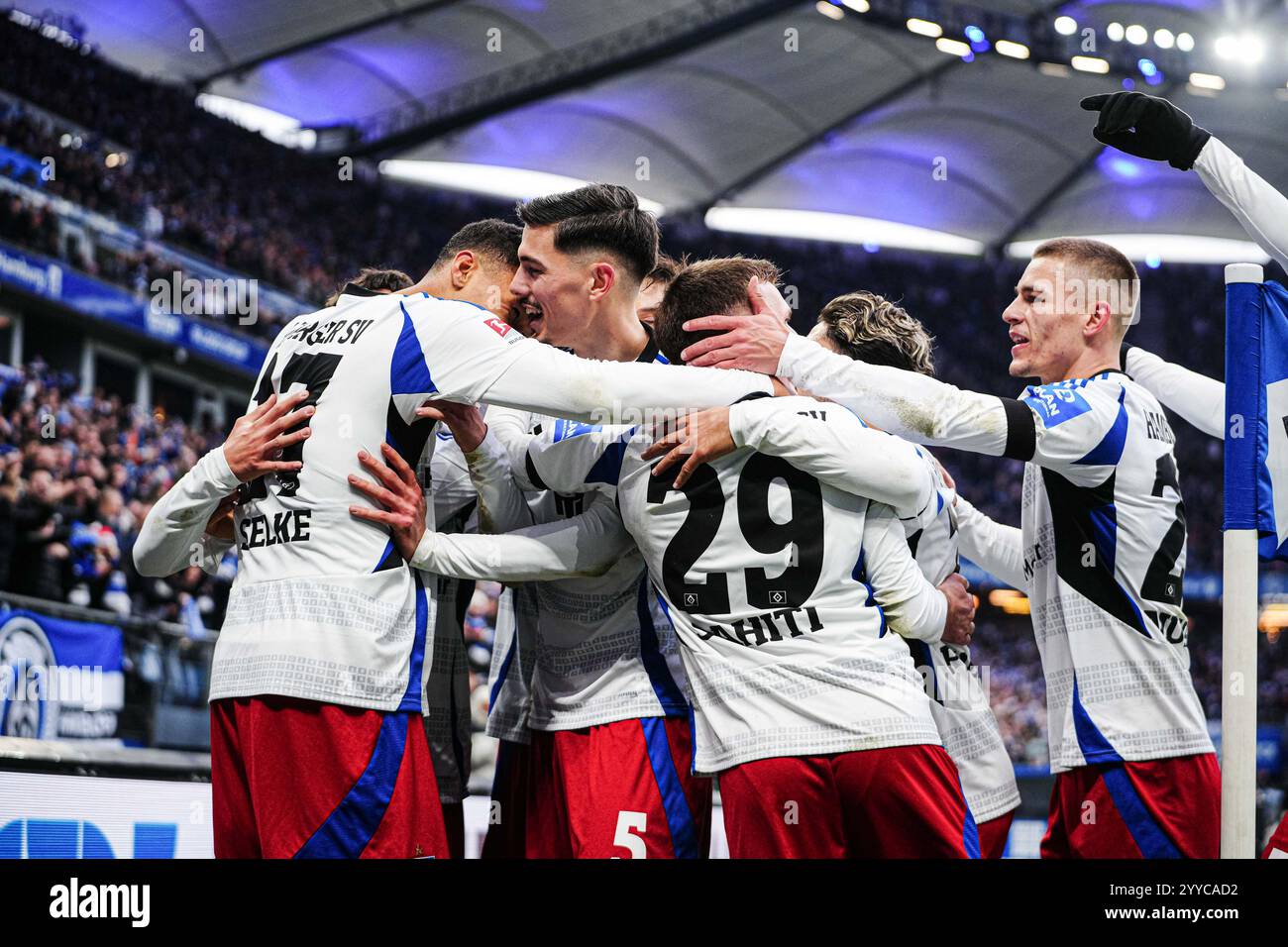 Torjubel Hamburger SV nach Tor zum 4:0 Davie Selke (Hamburger SV, #27 ...