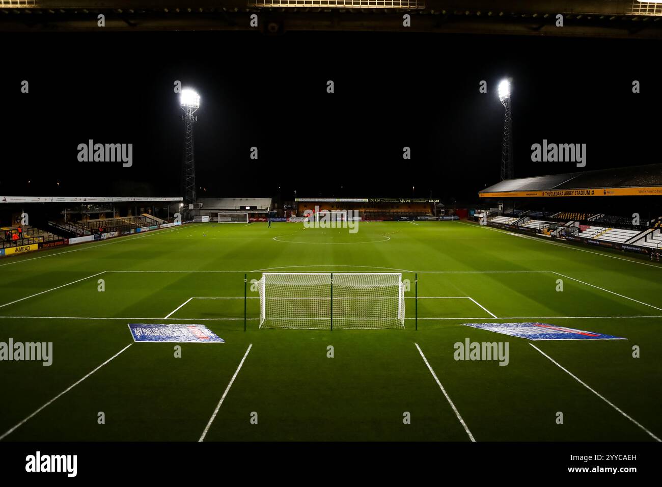A general view of The Cledara Abbey Stadium, Cambridge before the EFL ...