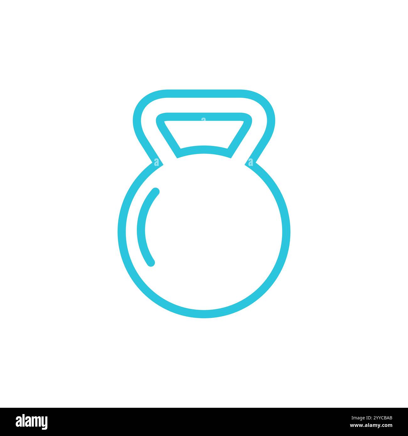 Kettlebell Icon. Isolated on white background. Blue icon set Stock Vector Image & Art - Alamy