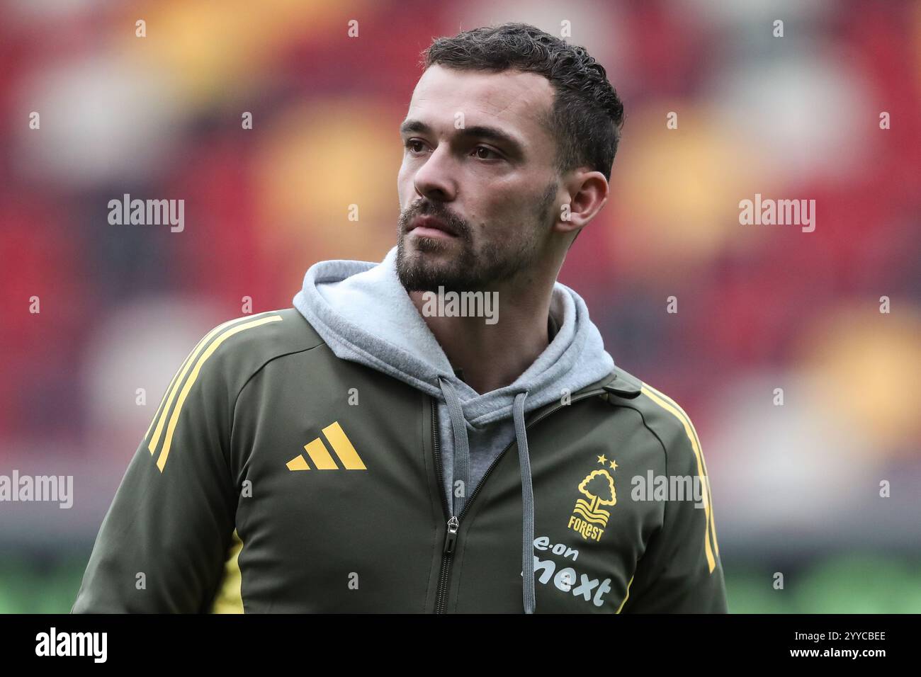 Harry Toffolo of Nottingham Forest arrives ahead of the Premier League ...