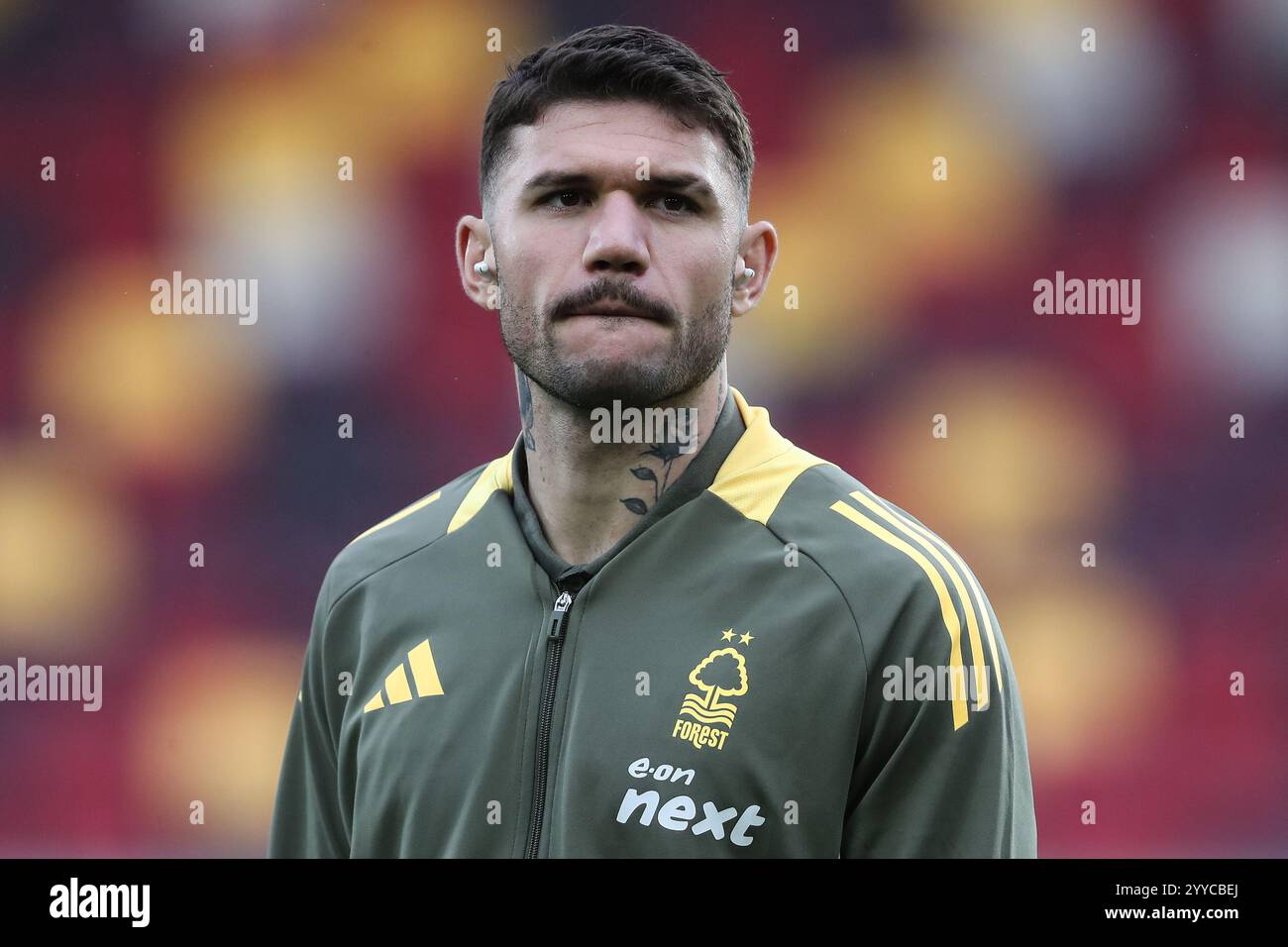 Morato of Nottingham Forest arrives ahead of the Premier League match ...