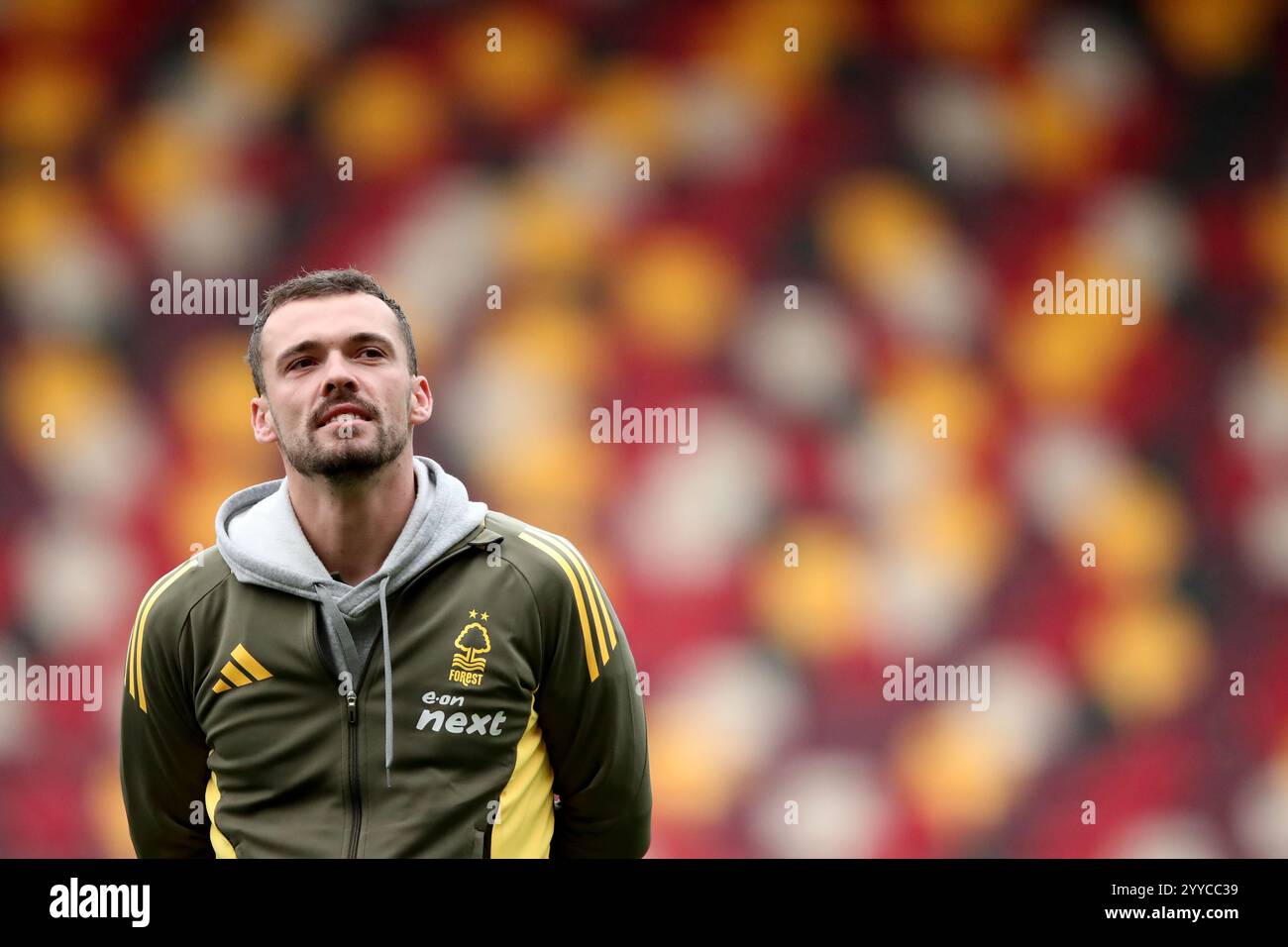 Nottingham Forest's Harry Toffolo arrives prior to the Premier League ...