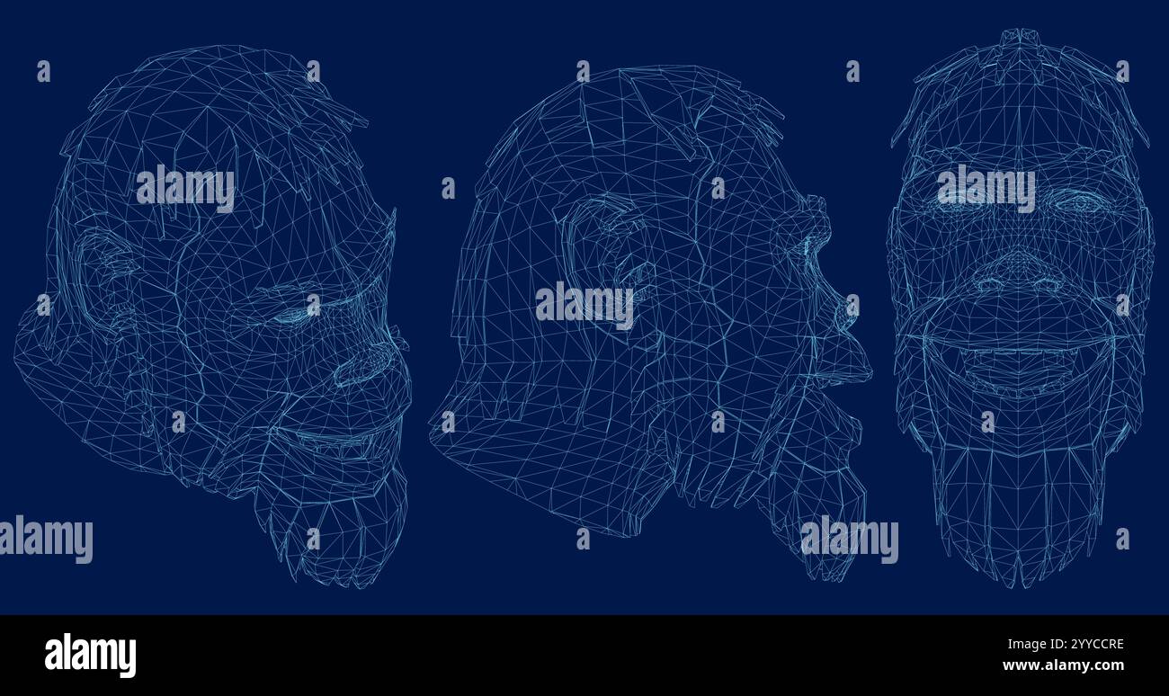 Front view blue man Stock Vector Images - Alamy