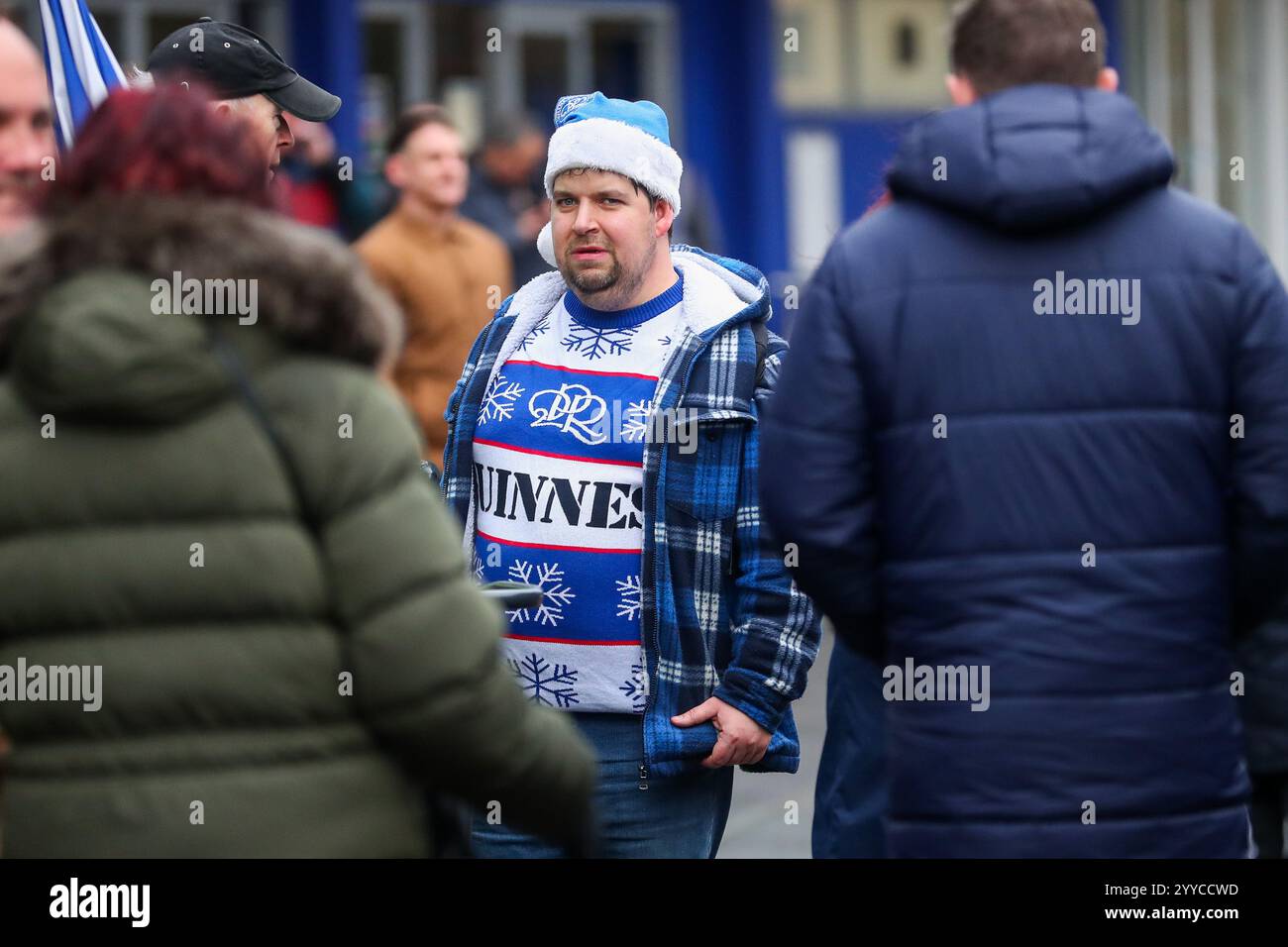Fans arrives at Matrade Loftus Road prior to the Sky Bet Championship ...