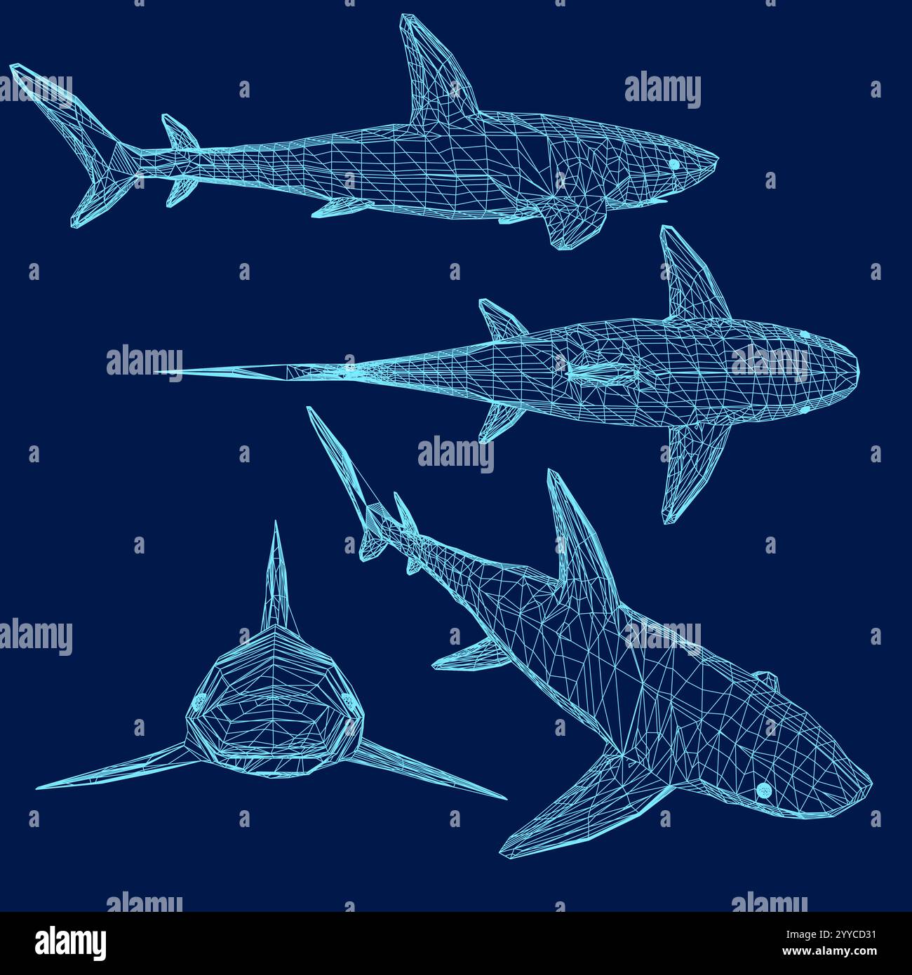 shark contour set. Vector illustration Stock Vector Image & Art - Alamy