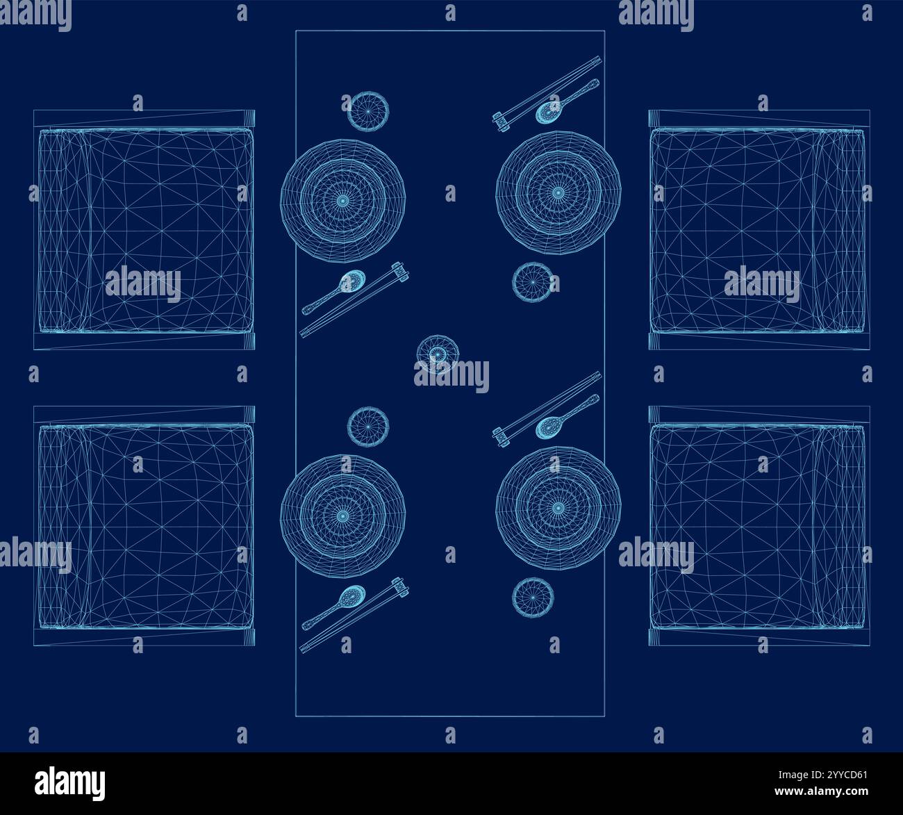 Counter top setting Stock Vector Images - Alamy