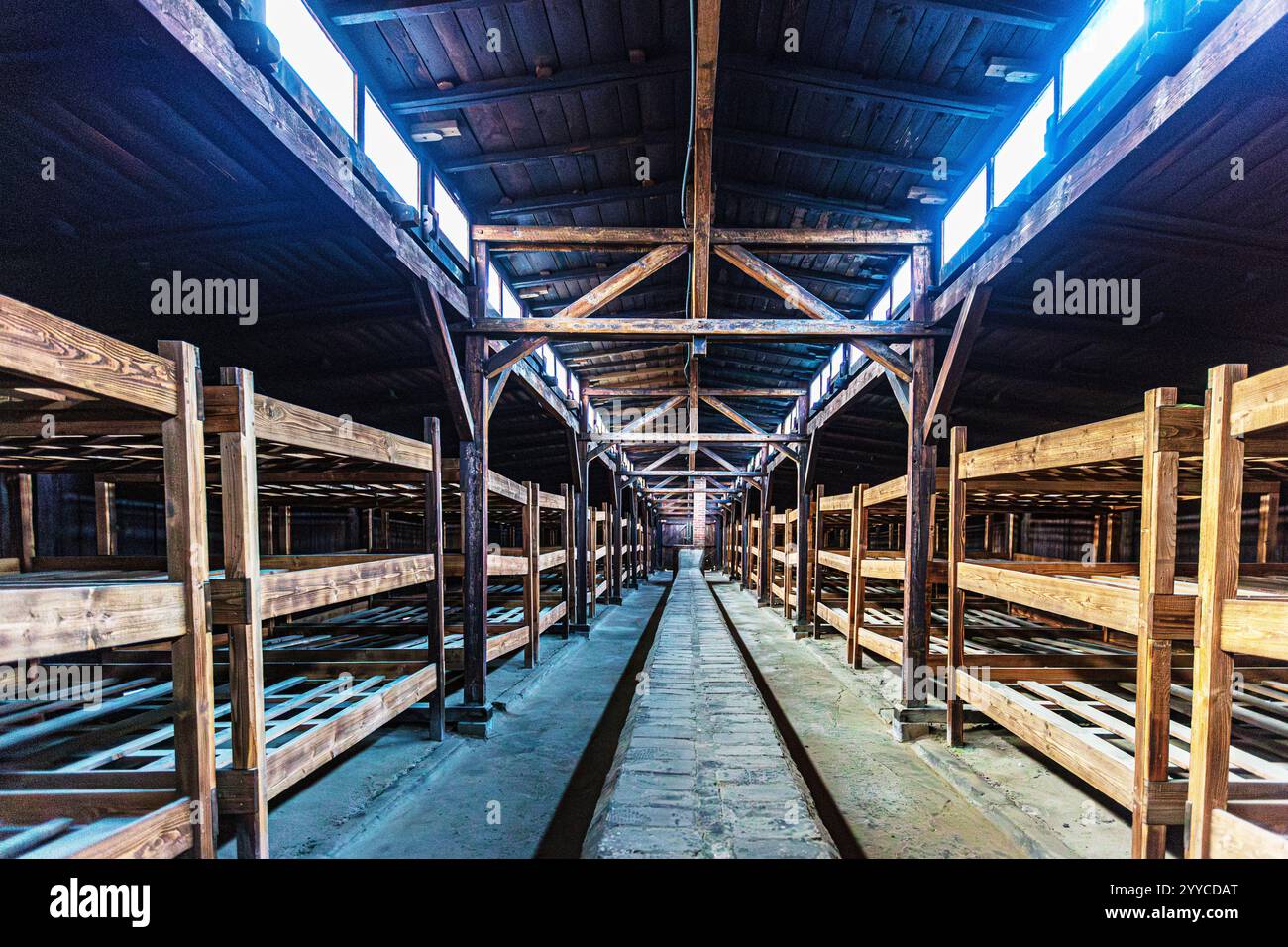 Prisoner Barracks Interior at Auschwitz-Birkenau Stock Photo - Alamy