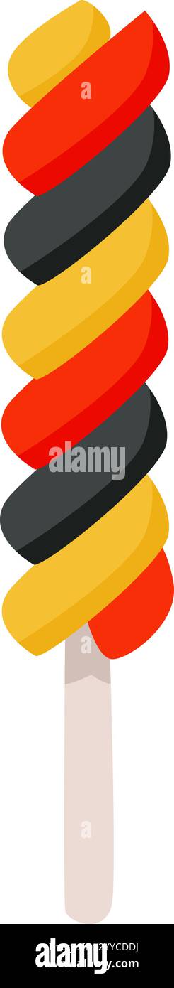 Germany flag colors spiral lollipop with yellow, red and black stripes ...